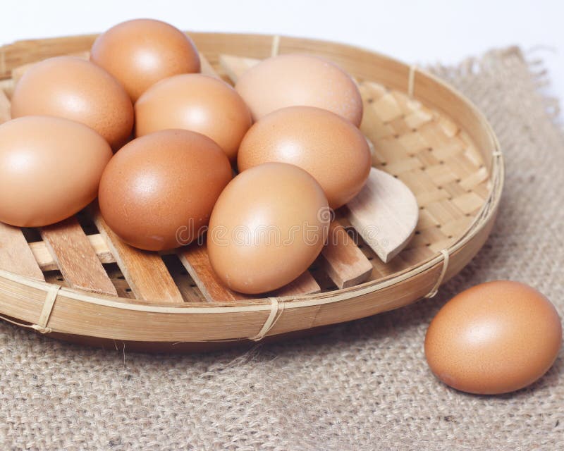 Eggs Isolated on a Bright Background. Front Photo. Stock Image - Image ...