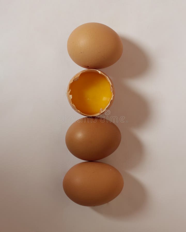 Eggs Isolated on a Bright Background. Front Photo Stock Image - Image ...