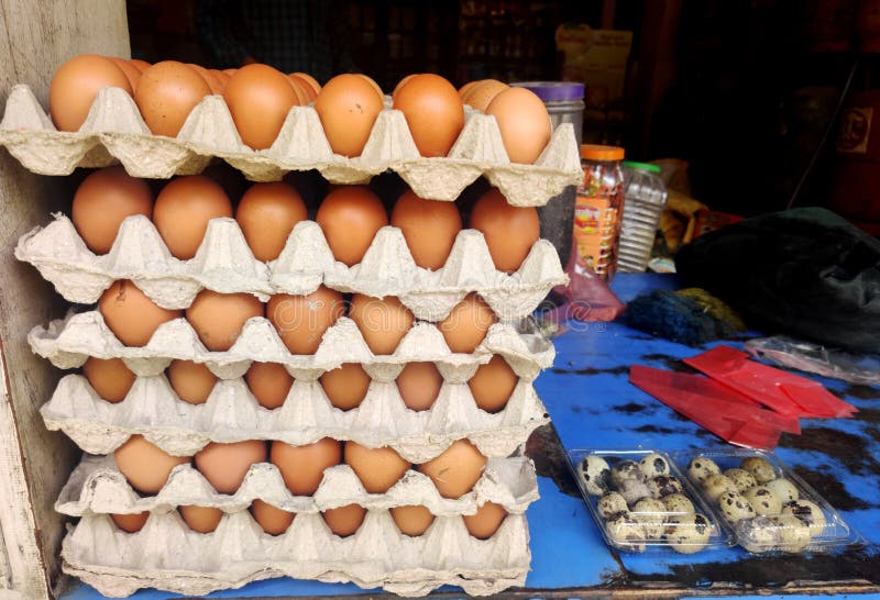 Eggs in the Market for Sale Stock Image - Image of natural, isolated ...