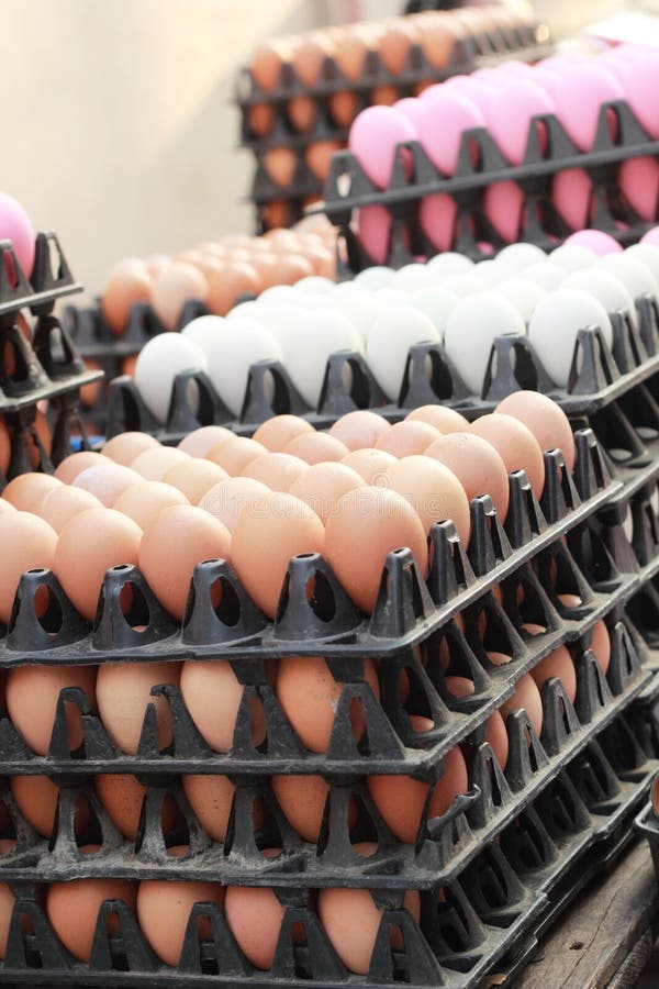 Eggs at the market stall stock image. Image of colorful - 38372455