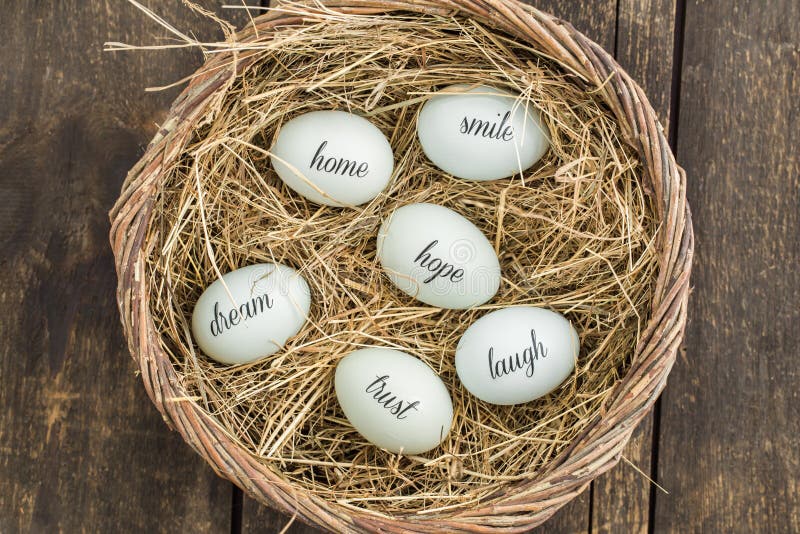 Eggs with messages stock photo. Image of decoration, written - 51101690
