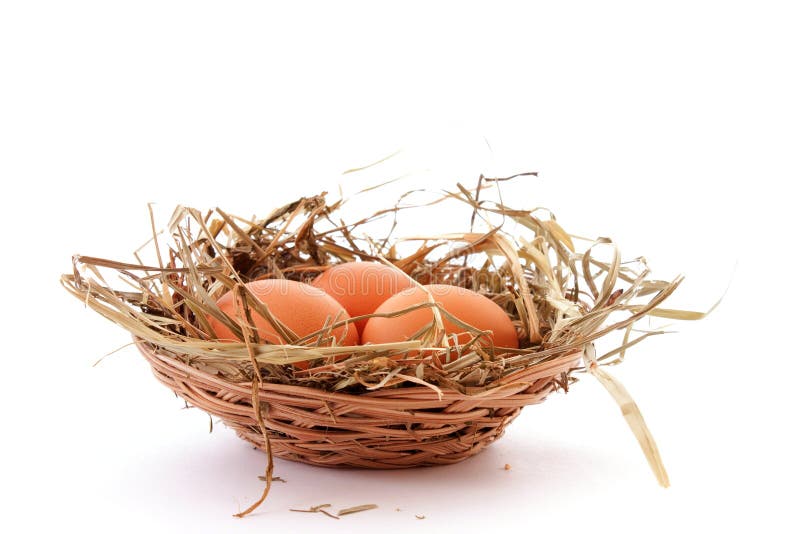 Eggs in nest stock image. Image of farm, healthy, three - 10564929