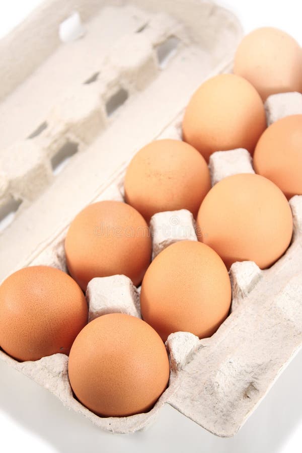 Eggs in pack stock image. Image of container, chicken - 10782477