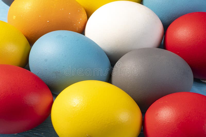 Eggs Painted in Different Colors To Symbolize the Passage of Christian ...