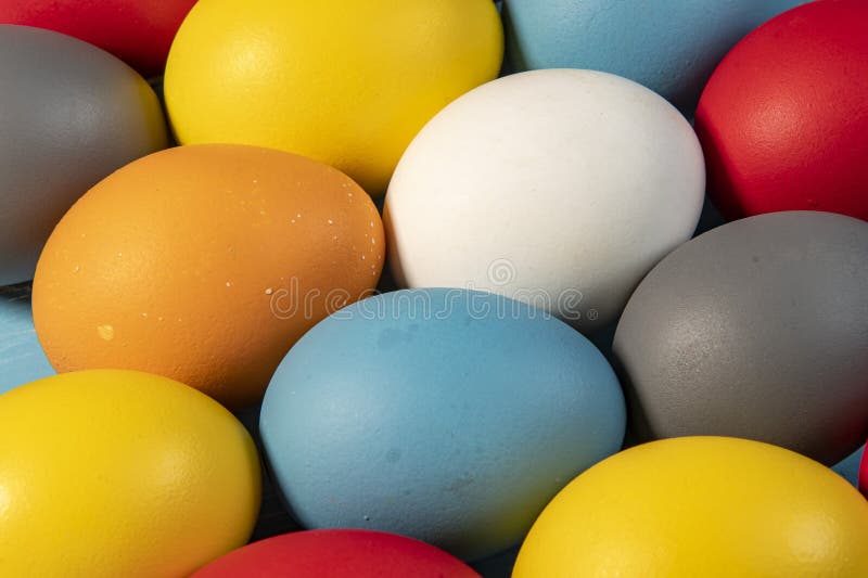 Eggs Painted in Different Colors To Symbolize the Passage of Christian ...