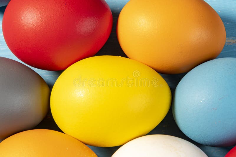 Eggs Painted in Different Colors To Symbolize the Passage of Christian ...