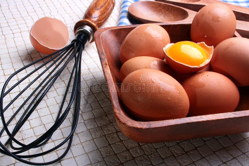 Eggs preparation stock photo. Image of beater, wooden - 11554890