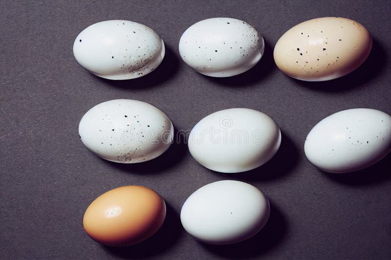 Eggs with Smooth Smooth Shell Lying on Table Stock Photo - Image of ...