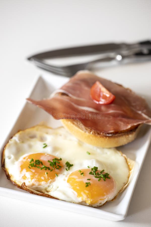 Egg sunny side up stock image. Image of deli, bacon - 247068065