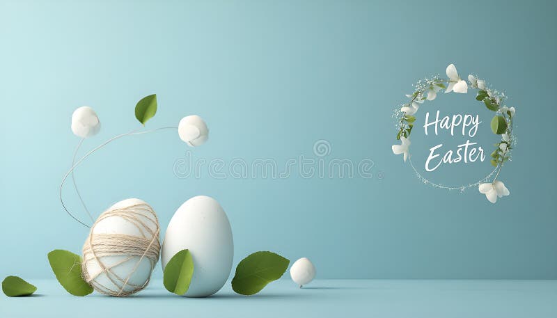 Eggs and Text HAPPY EASTER on Light Background Stock Photo - Image of ...