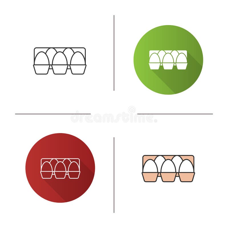 Eggs tray icon stock vector. Illustration of isolated - 197062095
