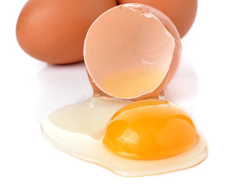 Eggs on white background stock image. Image of food, brown - 49949755
