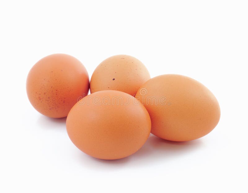 Three Eggs on White stock image. Image of edible, diet - 30662497