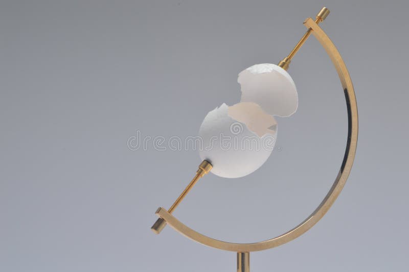 Eggshell in a Caliper Display Stand Stock Photo - Image of ornate ...