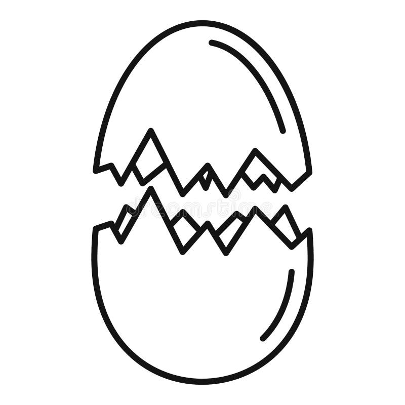 Broken Eggshell Icons Set, Outline Style Stock Vector - Illustration of ... Broken Eggshell Icons Set, Outline Style Stock Vector - Illustration of ...