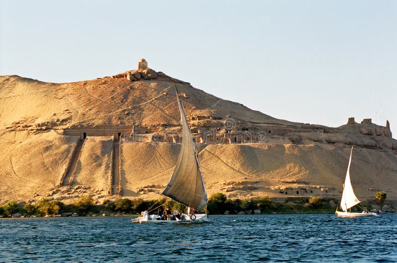 Egipto, el Nilo. imagen de archivo. Imagen de arena, vela - 4195515