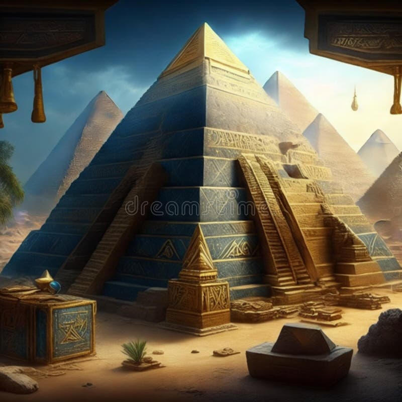 Egypt S Pyramids. Stone Pyramids Built in Ancient Egypt. Pharaohs Stock ...