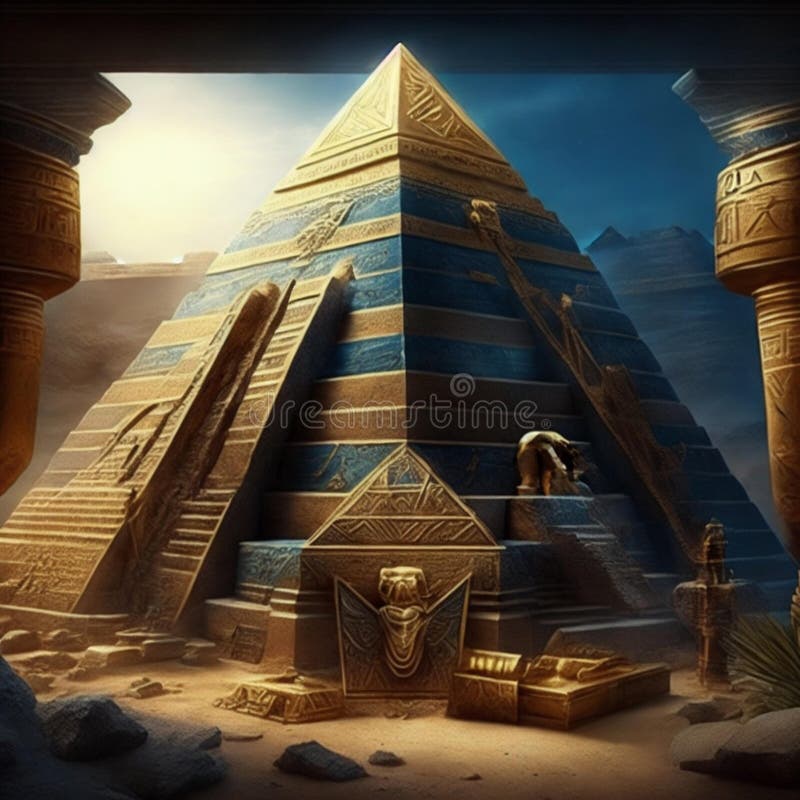 Egypt S Pyramids. Stone Pyramids Built in Ancient Egypt. Pharaohs Stock ...