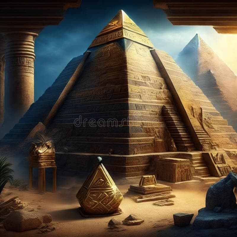 Egypt S Pyramids. Stone Pyramids Built in Ancient Egypt. Pharaohs Stock ...