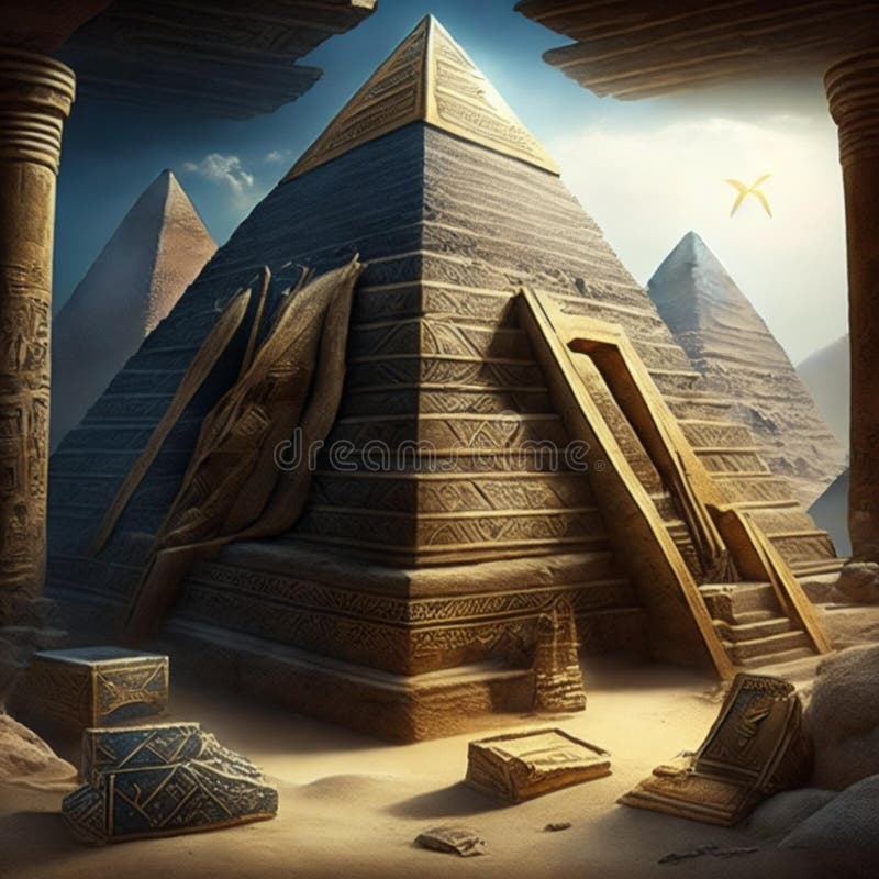 Egypt S Pyramids. Stone Pyramids Built in Ancient Egypt. Pharaohs Stock ...