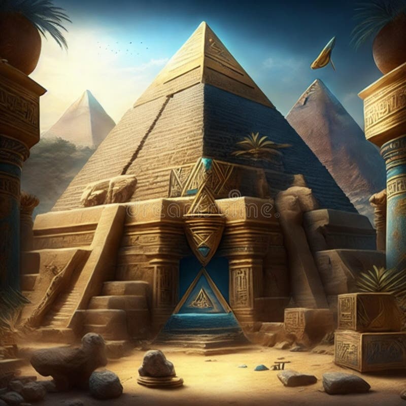 Egypt S Pyramids. Stone Pyramids Built in Ancient Egypt. Pharaohs Stock ...