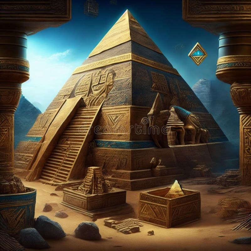 Egypt S Pyramids. Stone Pyramids Built in Ancient Egypt. Pharaohs Stock ...