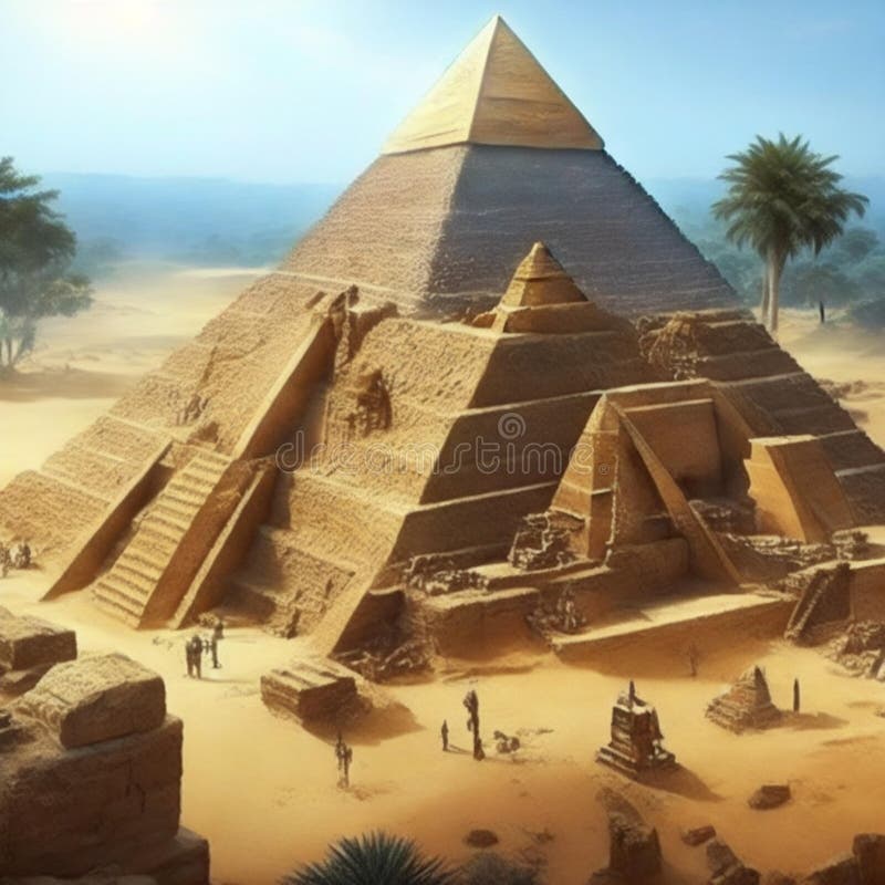 Egypt S Pyramids. Stone Pyramids Built in Ancient Egypt. Pharaohs Stock ...