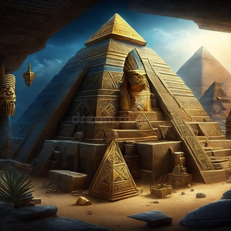 Egypt S Pyramids. Stone Pyramids Built in Ancient Egypt. Pharaohs Stock ...