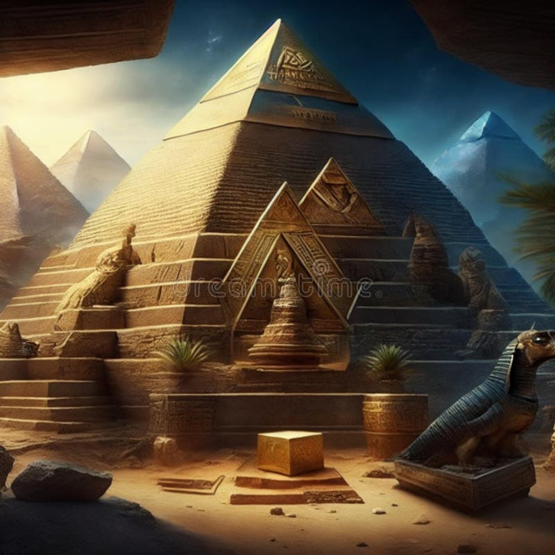 Egypt S Pyramids. Stone Pyramids Built in Ancient Egypt. Pharaohs Stock ...