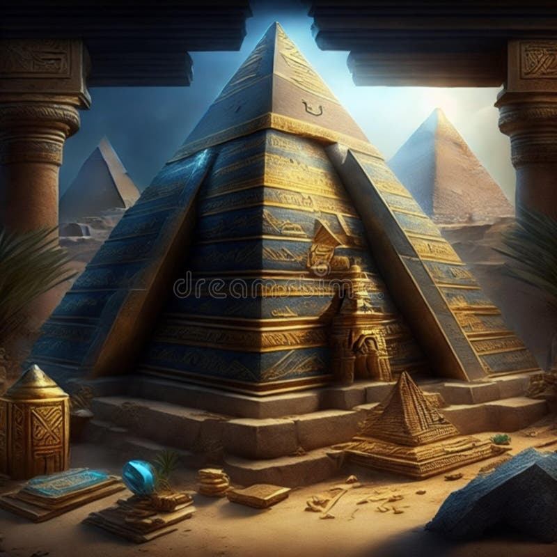 Egypt S Pyramids. Stone Pyramids Built in Ancient Egypt. Pharaohs Stock ...