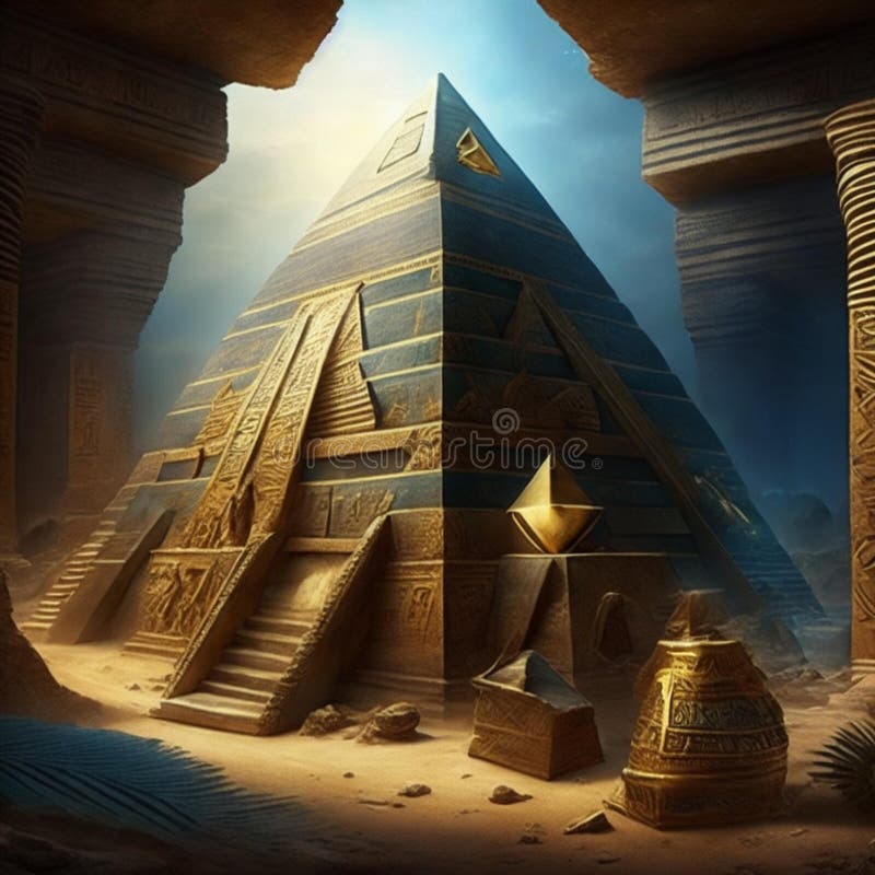 Egypt S Pyramids. Stone Pyramids Built in Ancient Egypt. Pharaohs Stock ...