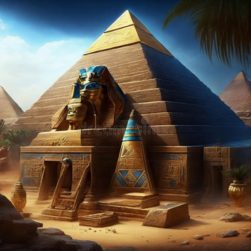 Egypt S Pyramids. Stone Pyramids Built in Ancient Egypt. Pharaohs Stock ...