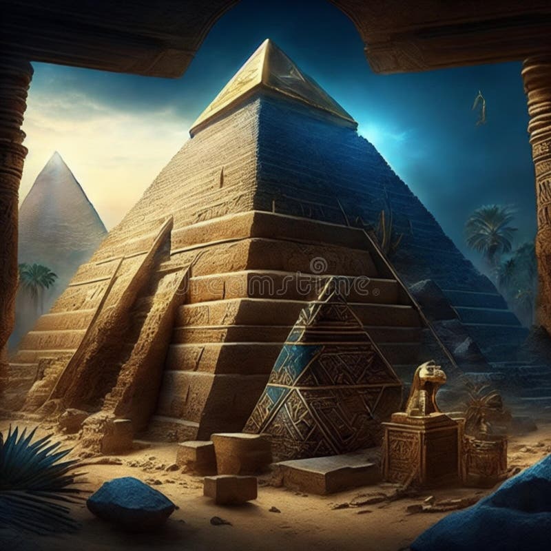 Egypt S Pyramids. Stone Pyramids Built in Ancient Egypt. Pharaohs Stock ...