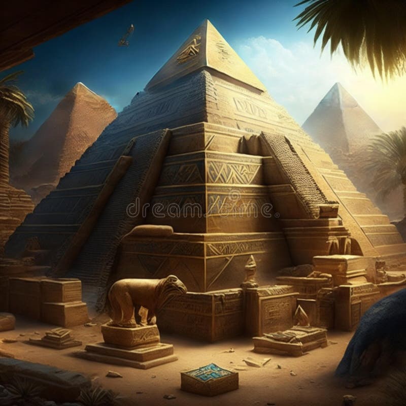 Egypt S Pyramids. Stone Pyramids Built in Ancient Egypt. Pharaohs Stock ...