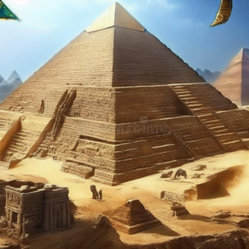 Egypt S Pyramids. Stone Pyramids Built in Ancient Egypt. Pharaohs Stock ...