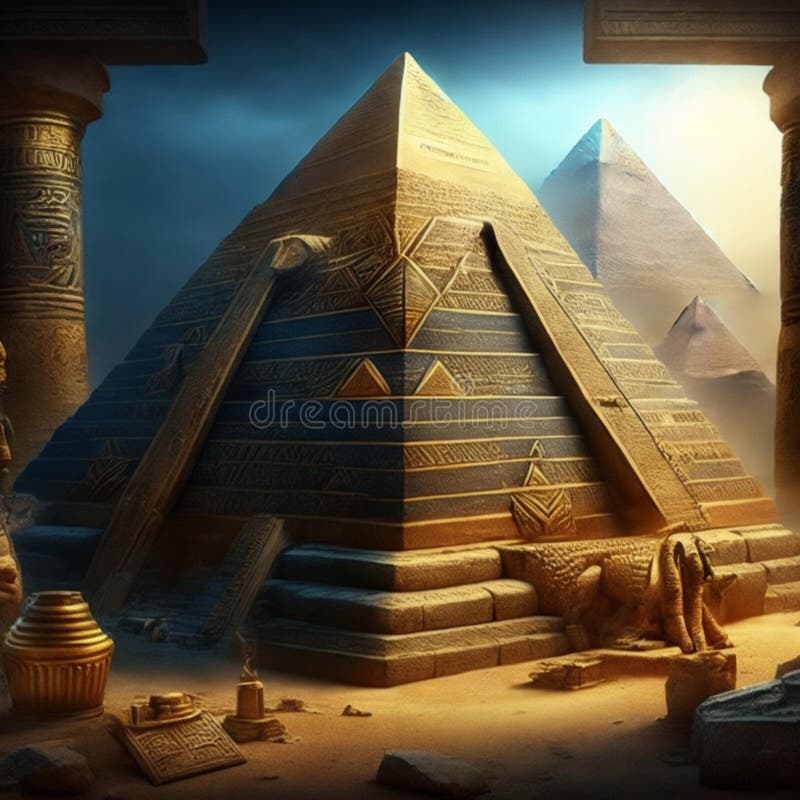 Egypt S Pyramids. Stone Pyramids Built in Ancient Egypt. Pharaohs Stock ...