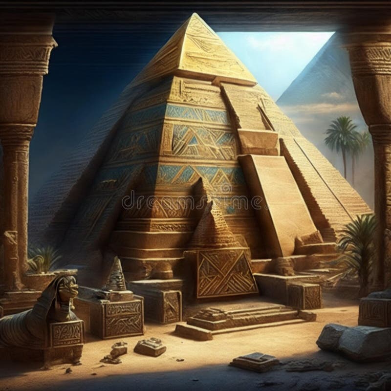 Egypt S Pyramids. Stone Pyramids Built in Ancient Egypt. Pharaohs Stock ...