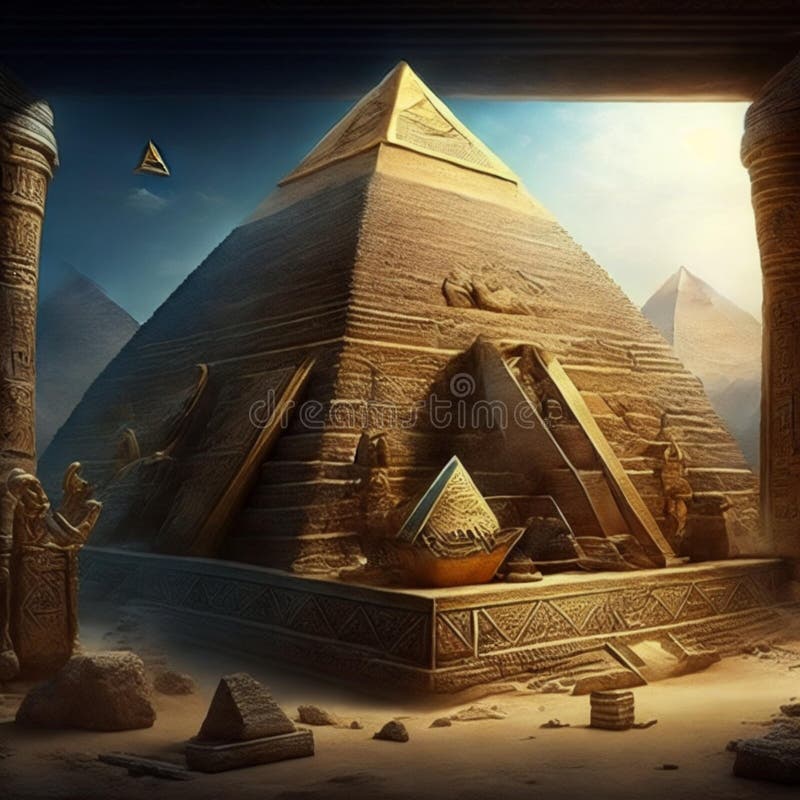 Egypt S Pyramids. Stone Pyramids Built in Ancient Egypt. Pharaohs Stock ...