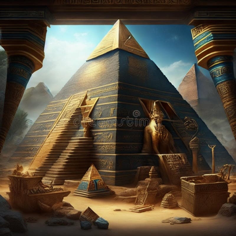 Egypt S Pyramids. Stone Pyramids Built in Ancient Egypt. Pharaohs Stock ...