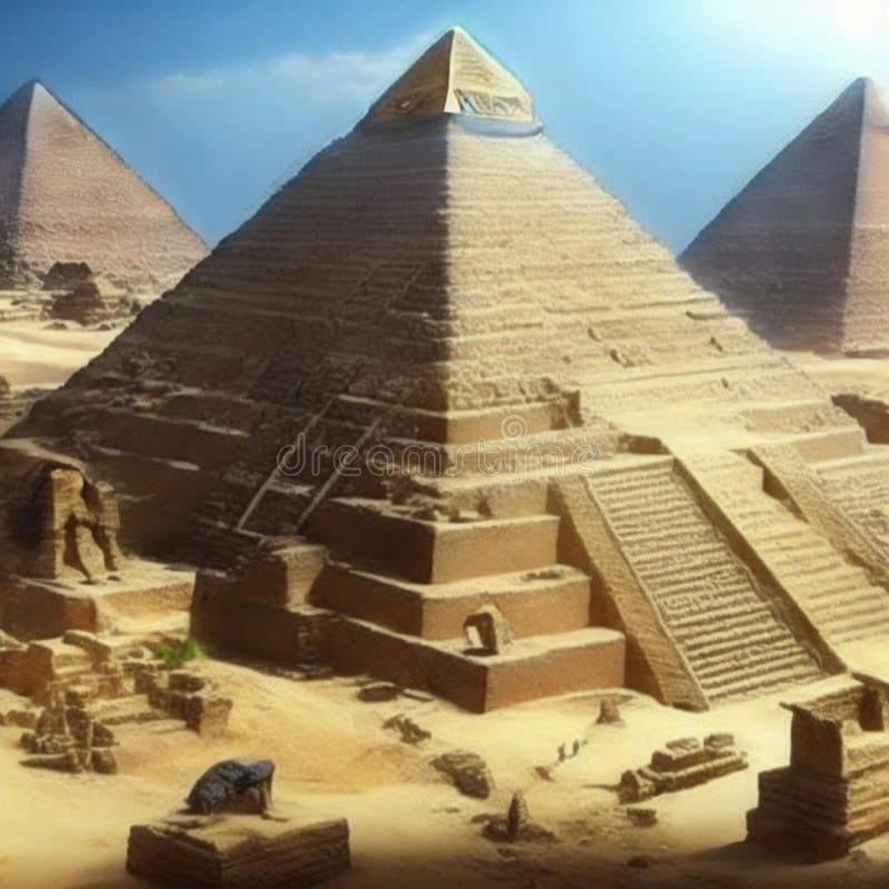 Egypt S Pyramids. Stone Pyramids Built in Ancient Egypt. Pharaohs Stock ...