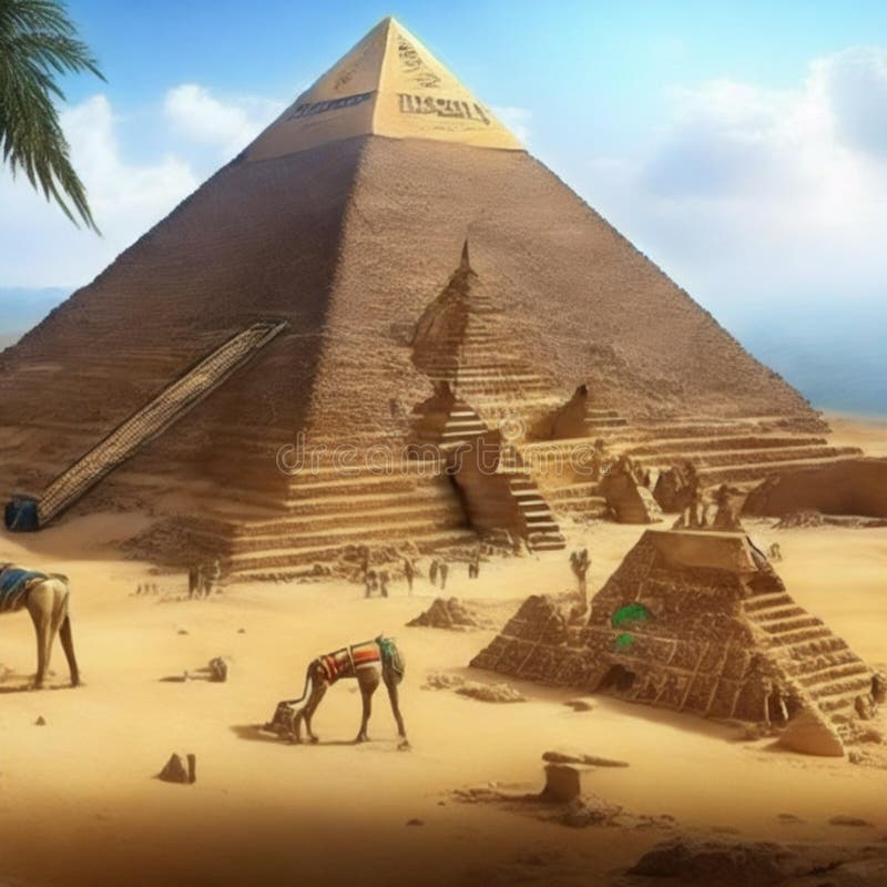 Egypt S Pyramids. Stone Pyramids Built in Ancient Egypt. Pharaohs Stock ...