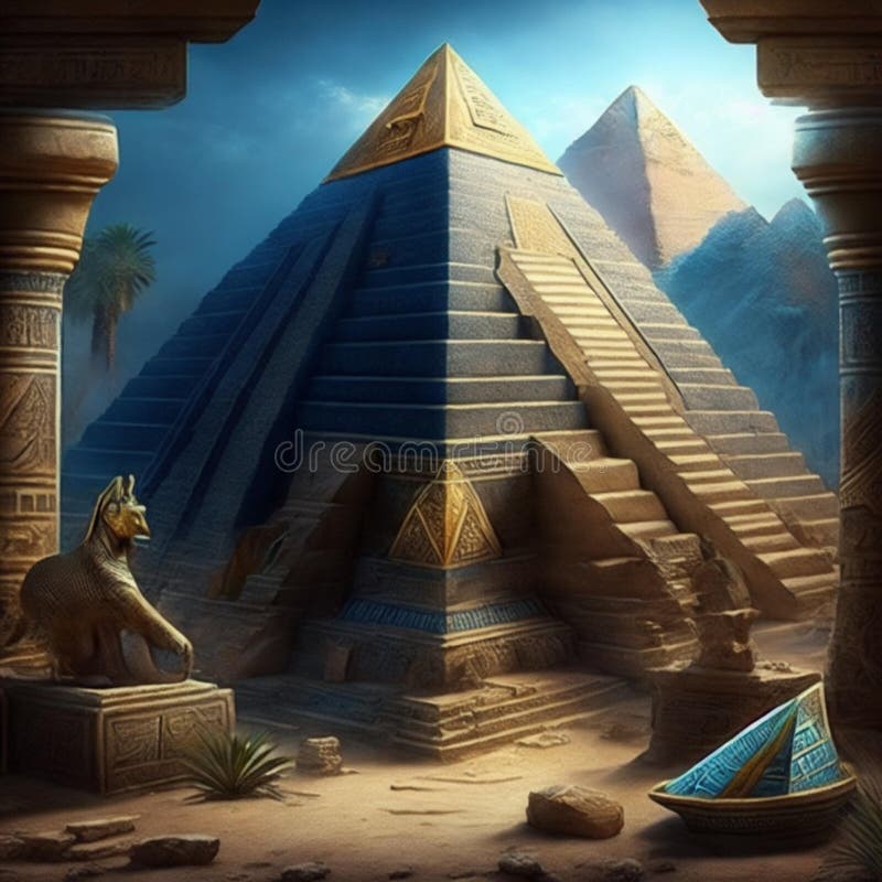 Egypt S Pyramids. Stone Pyramids Built in Ancient Egypt. Pharaohs Stock ...