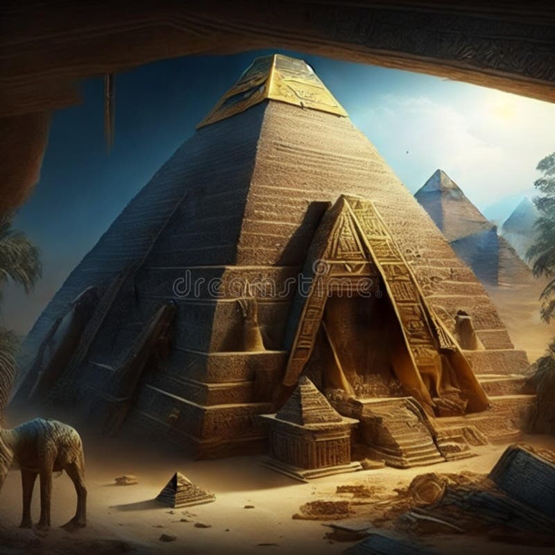 Egypt S Pyramids. Stone Pyramids Built in Ancient Egypt. Pharaohs Stock ...