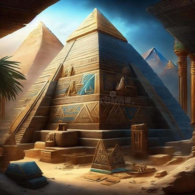 Egypt S Pyramids. Stone Pyramids Built in Ancient Egypt. Pharaohs Stock ...