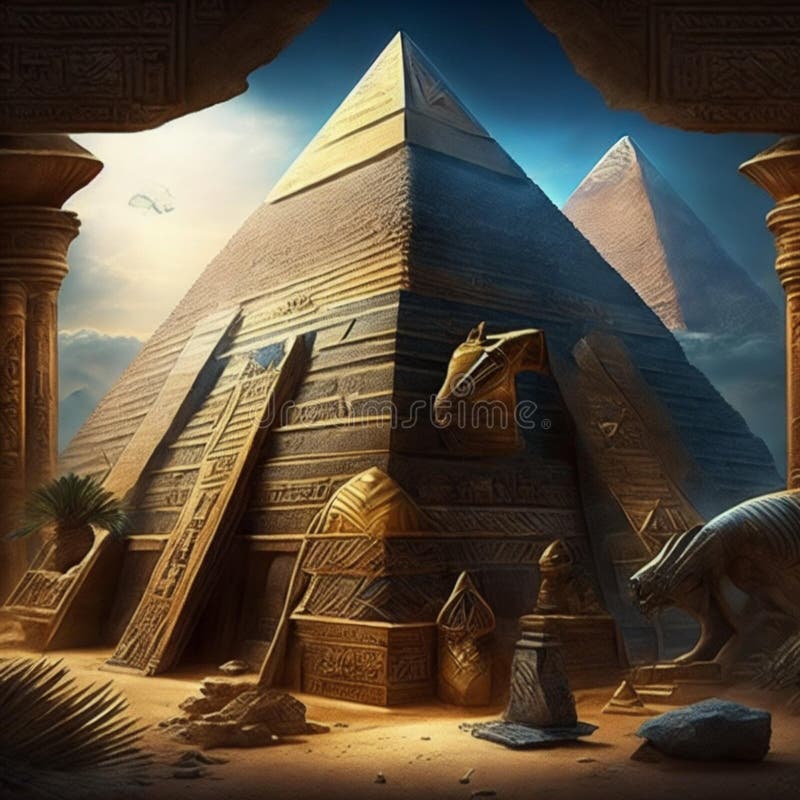 Egypt S Pyramids. Stone Pyramids Built in Ancient Egypt. Pharaohs Stock ...