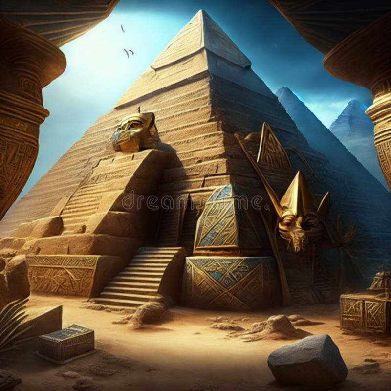 Egypt S Pyramids. Stone Pyramids Built in Ancient Egypt. Pharaohs Stock ...