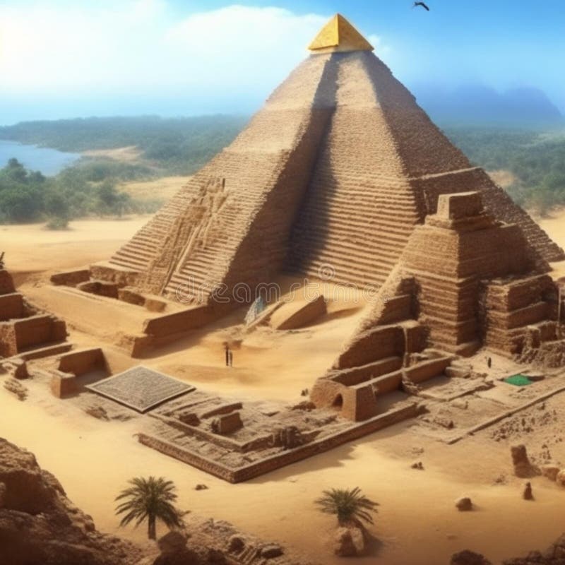 Egypt S Pyramids. Stone Pyramids Built in Ancient Egypt. Pharaohs Stock ...