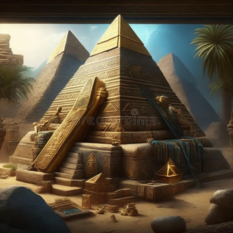 Egypt S Pyramids. Stone Pyramids Built in Ancient Egypt. Pharaohs Stock ...