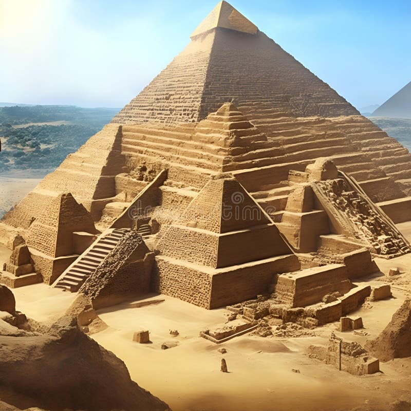 Egypt S Pyramids. Stone Pyramids Built in Ancient Egypt. Pharaohs Stock ...