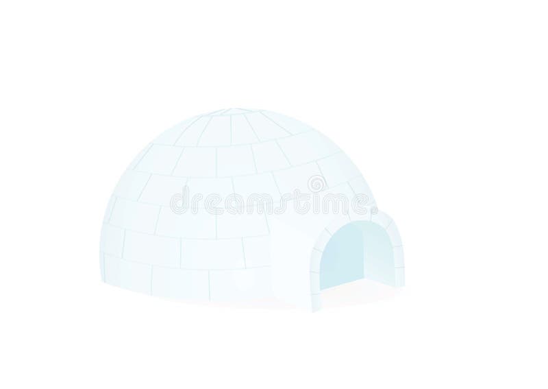 Egloo casero del hielo ilustración del vector. Ilustración de ...